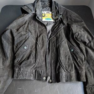 Code Zero | Jackets & Coats | Vintage Code Zero Black Suede Leather ...